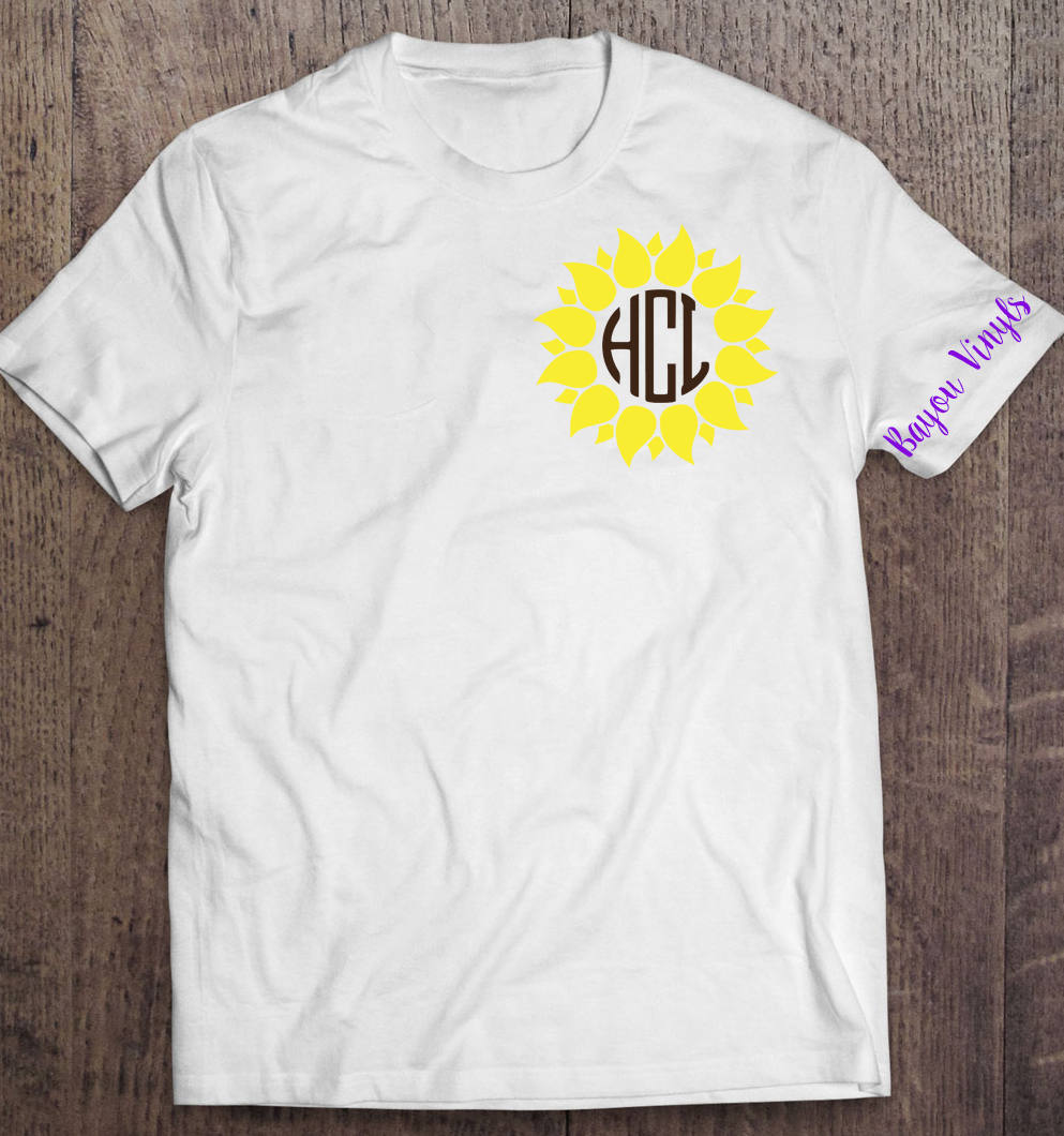 Sunflower Monogram Svg Sunflower Svg Sunflower Frame - Etsy