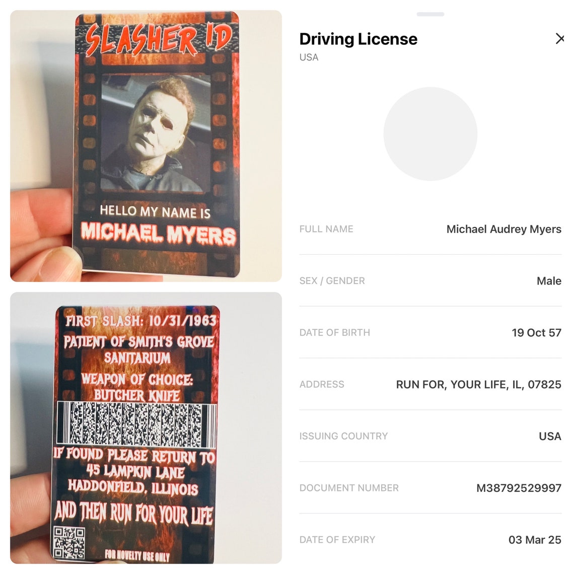 Horror Movie ID Slasher Horror Cards Movie Cards Horror - Etsy