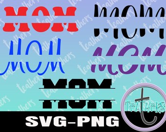 Mom Split Name Frame, Mom Monogram Svg, Mother's Day SVG, Mum Svg, Mom ...