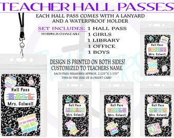 Class Hall Pass Lanyards - Etsy