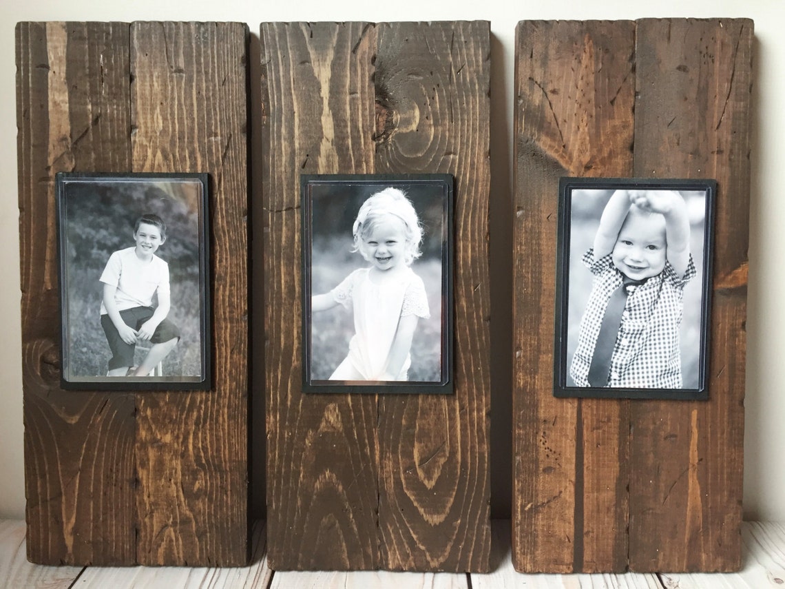 Rustic Wood Frame Picture Frame Set Rustic Picture Frame | Etsy