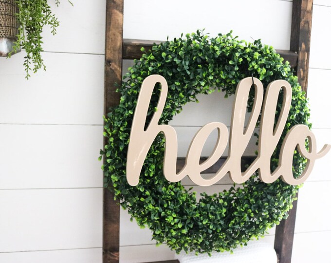 Hello Sign Farmhouse Decor Entryway Decor Wall Decor Wood Signs Hello ...