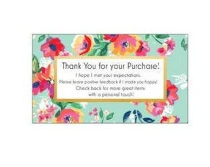 100 Professional Thank You Cards Ebay Poshmark Ebay Seller Feedback ...