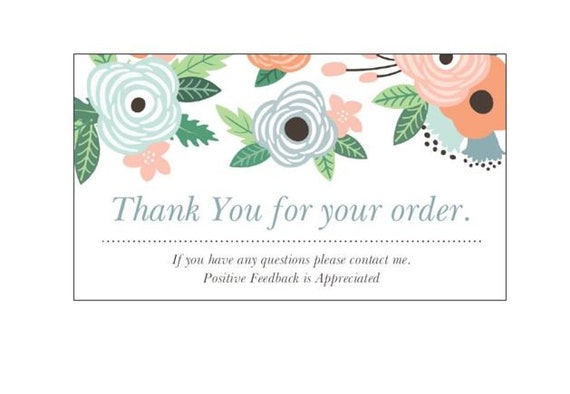 100 Professional Thank You Cards Ebay Poshmark Seller Feedback - Etsy