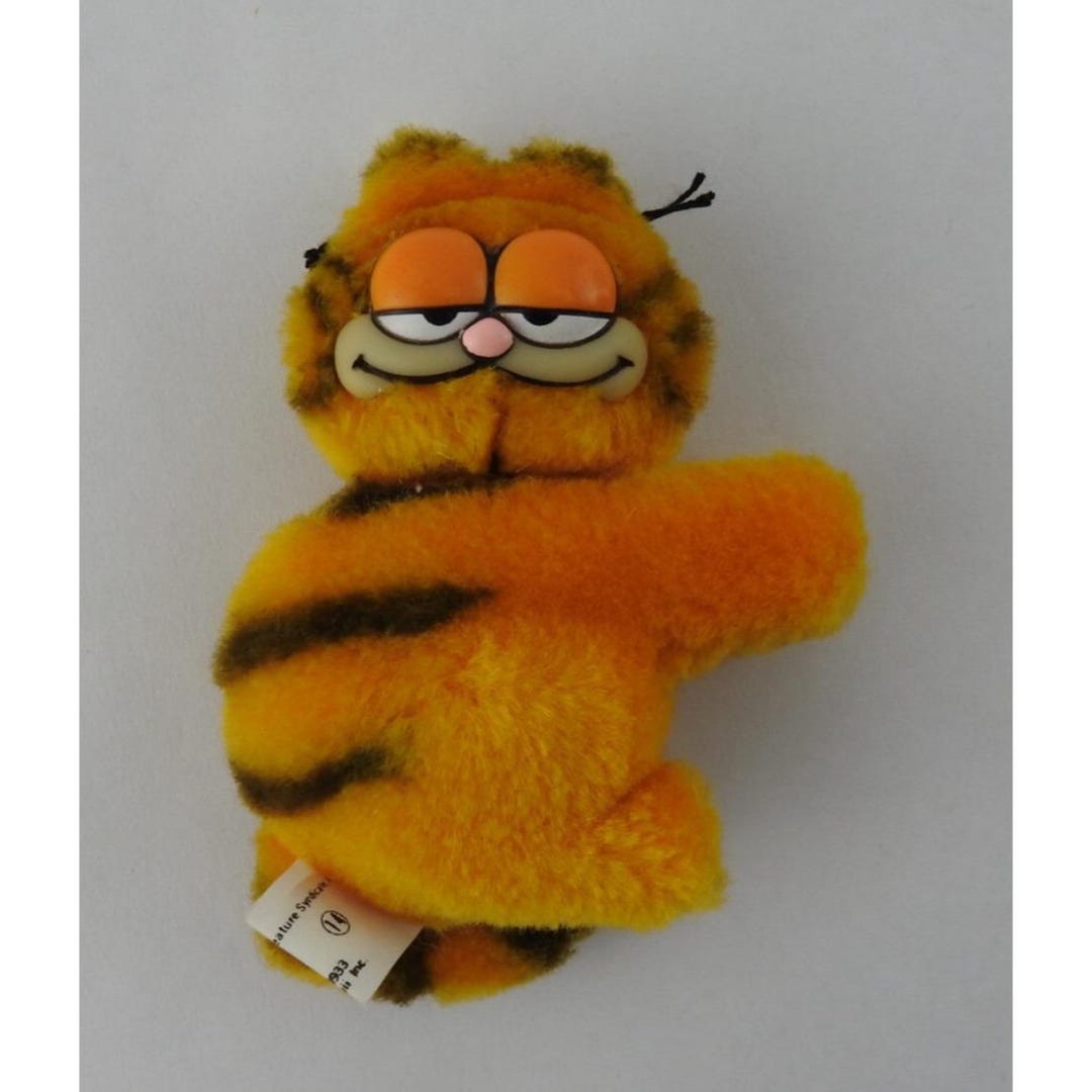 Vintage Garfield Cat Hugger Toy 1981 Cartoon Stuffed 4" Clip on Dankin ...