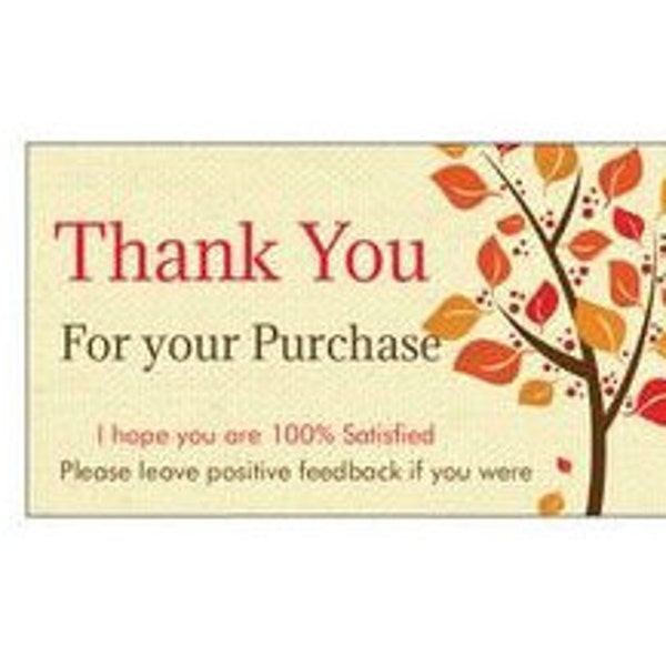 Ebay Thank You Feedback Cards - Etsy
