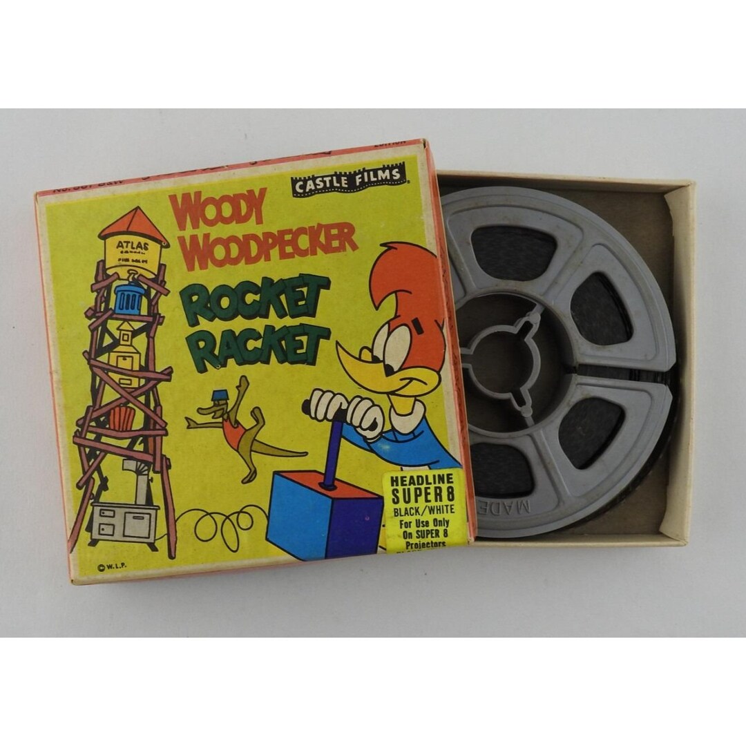Vintage Woody Woodpecker Rocket Racket Super 8mm Projector Film Castle ...