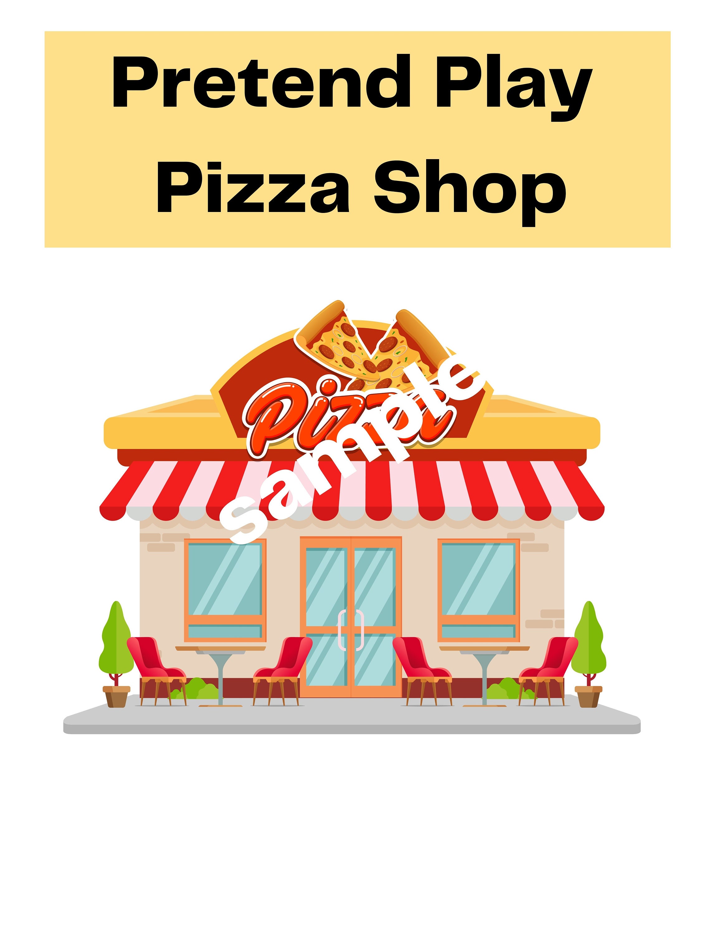 Pretend Play Pizza Store - Etsy