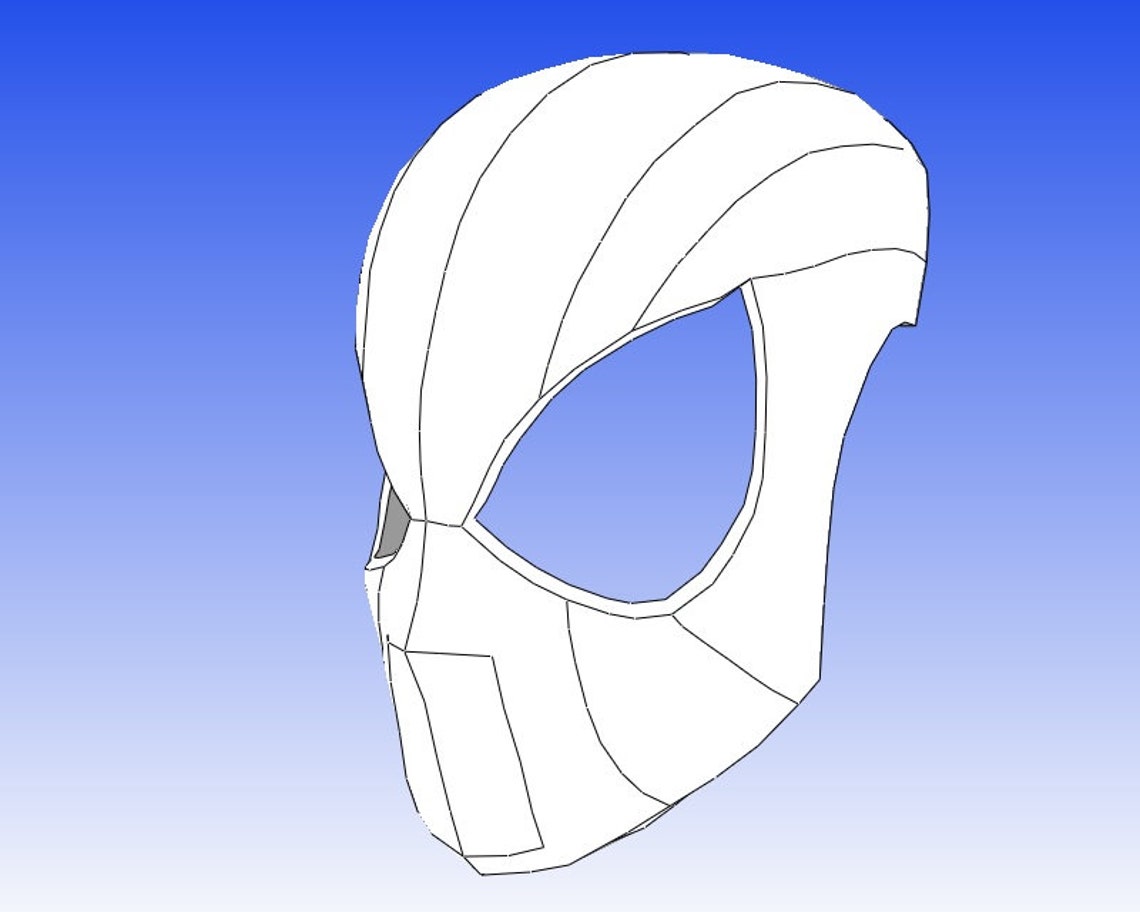 Foam Template Spider Man Faceshell Mask for Cosplay PDF Ready to Print ...