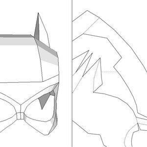 Foam Template/pattern Batgirl Cowl (pepakura+pdf) - Etsy