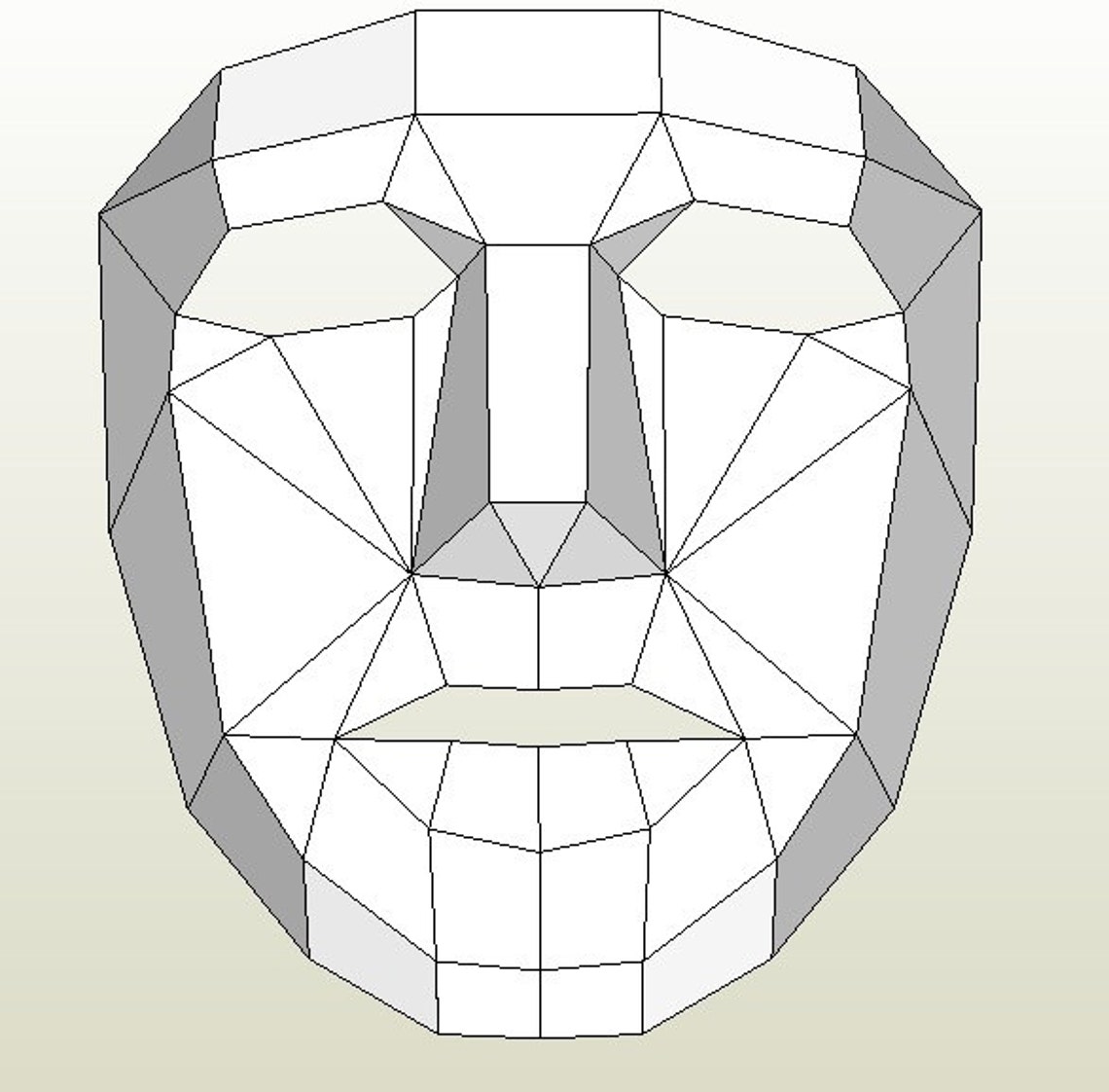Pepakura - Easy Human Face Mask (PDF Included) - Etsy
