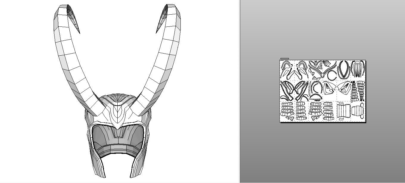 Pepakura Helmet Loki From Avengers/endgame/thor 2 - Etsy