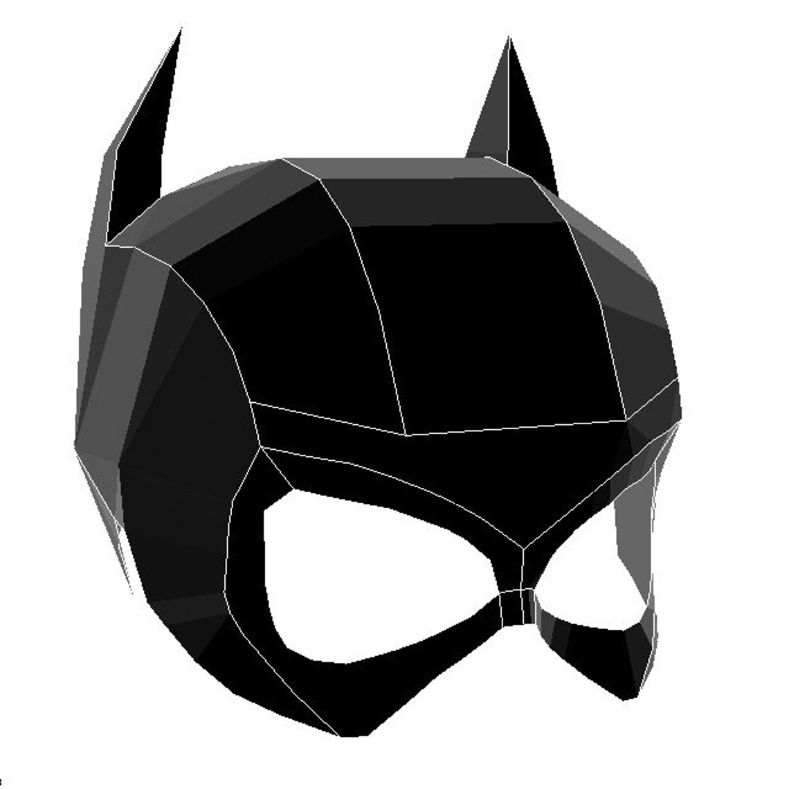 Foam Template/pattern Batgirl Cowl (pepakura+pdf) - Etsy