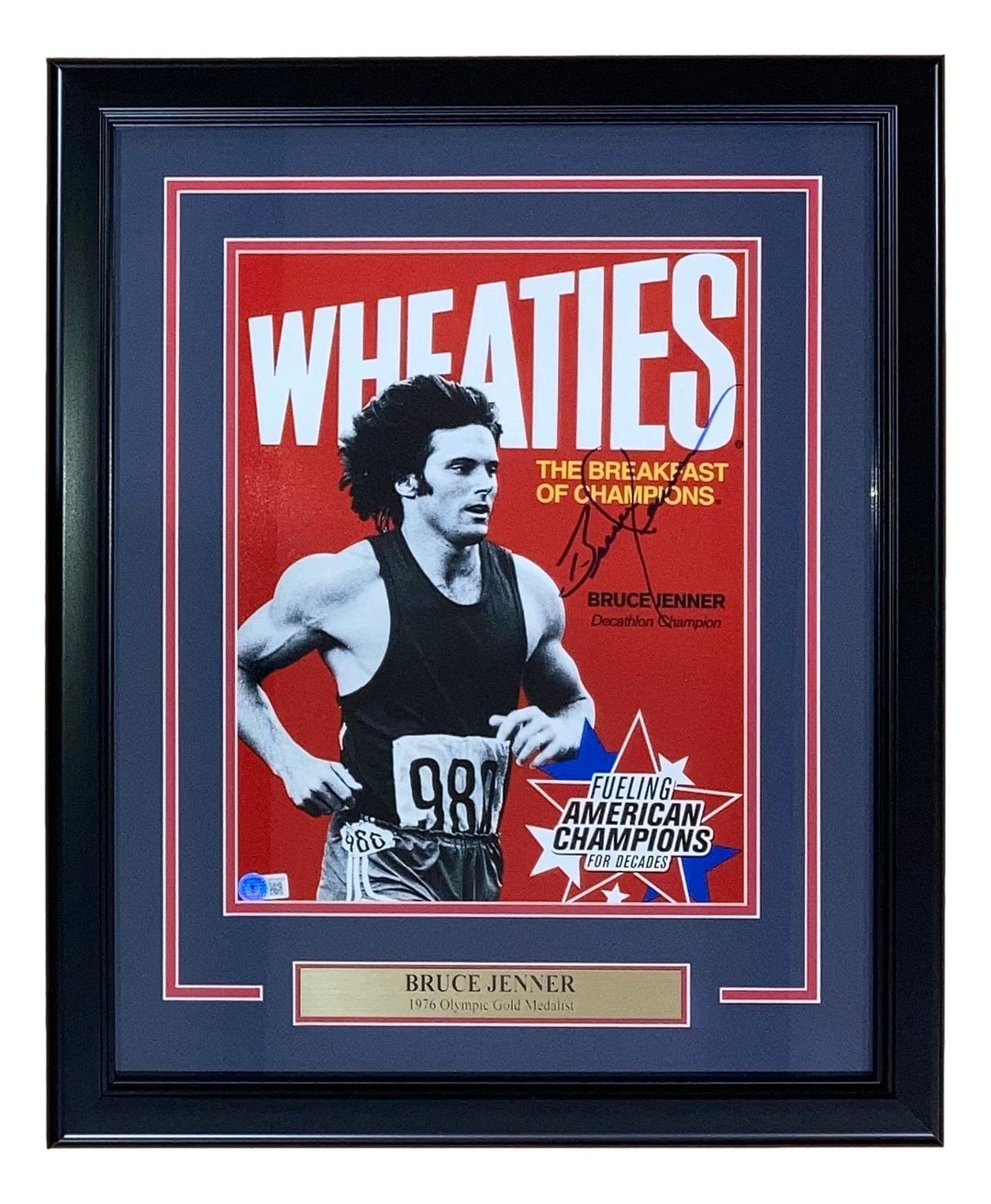 Bruce Jenner Signed Framed 11x14 USA Photo BAS - Etsy