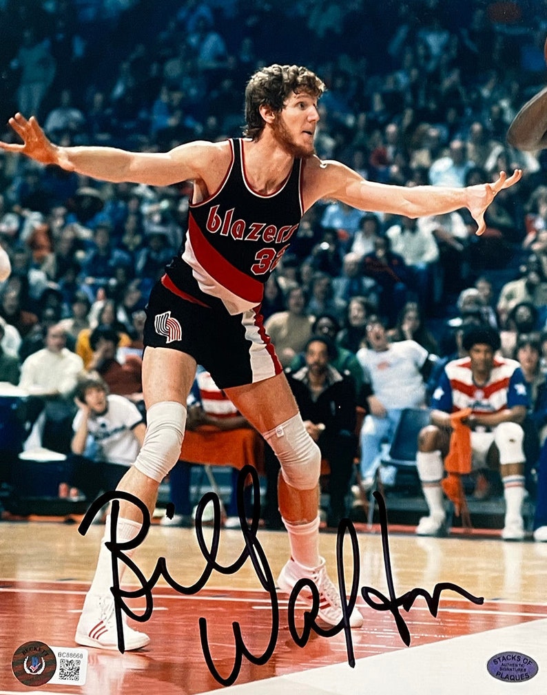 Bill Walton Signed 8x10 Portland Trail Blazers Basketball Photo BAS - Etsy