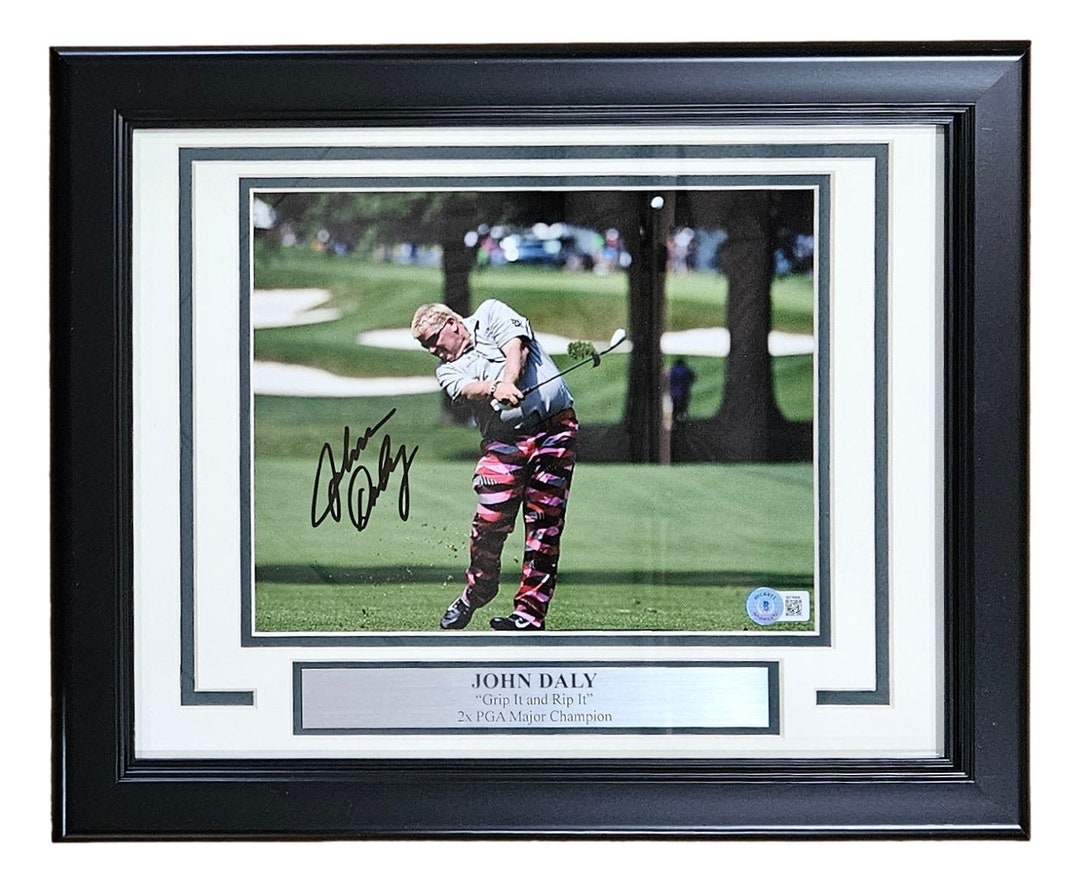 John Daly Signed Framed 8x10 PGA Golf Swing Photo BAS - Etsy