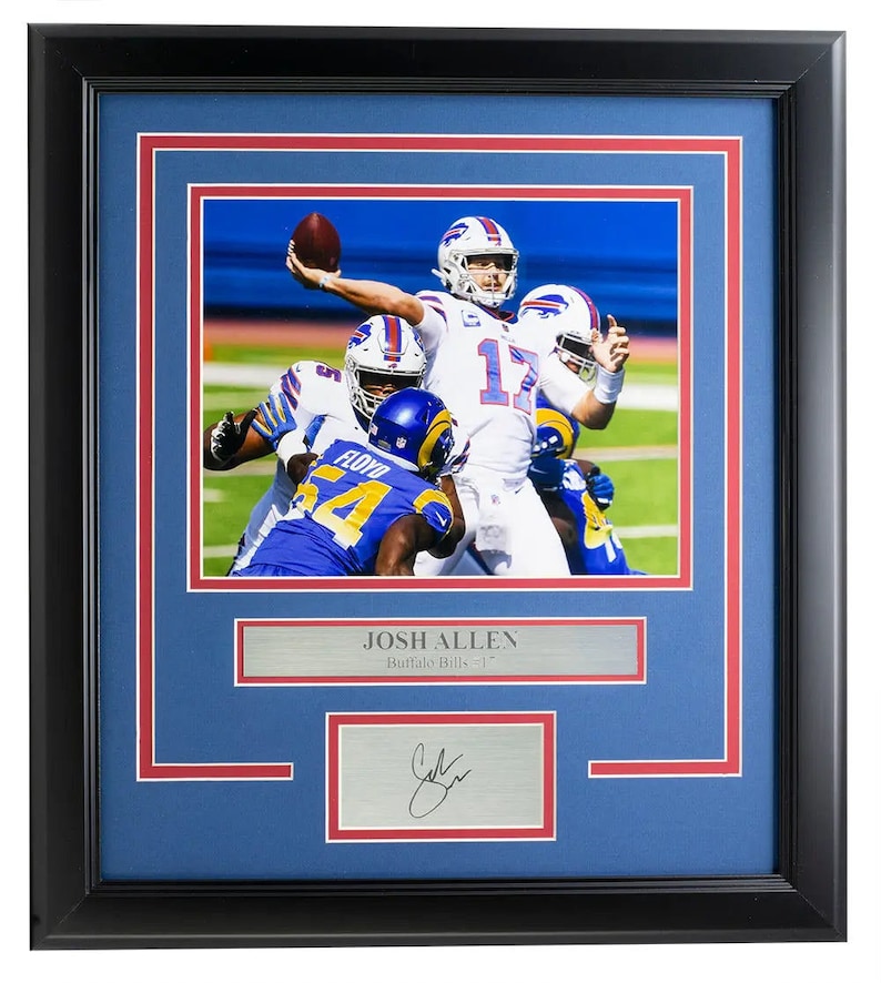 Josh Allen Framed Buffalo Bills 8x10 Photo W/ Laser Engraved Signature ...