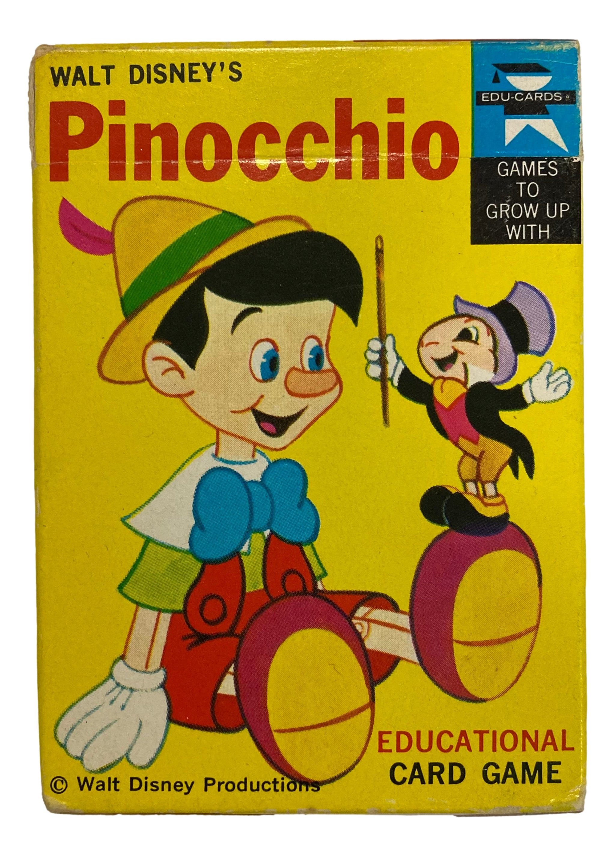 Walt Disney's Pinocchio Vintage Edu-cards Educational Playing Card Game ...