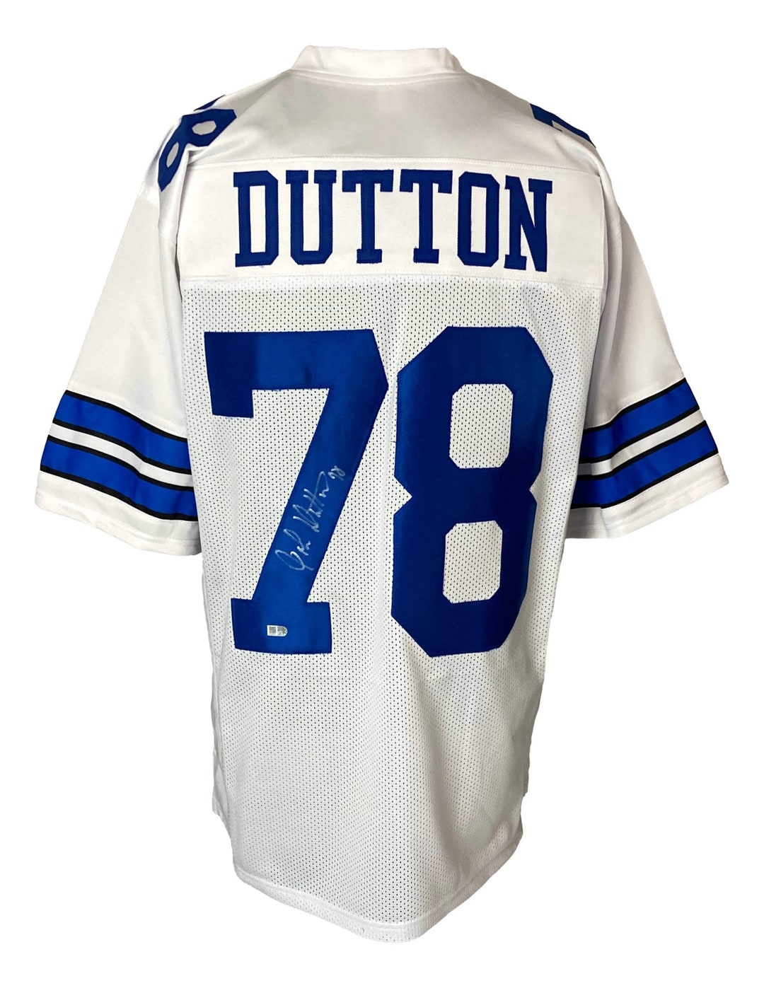 John Dutton Dallas Signed White Football Jersey Sports Integrity - Etsy