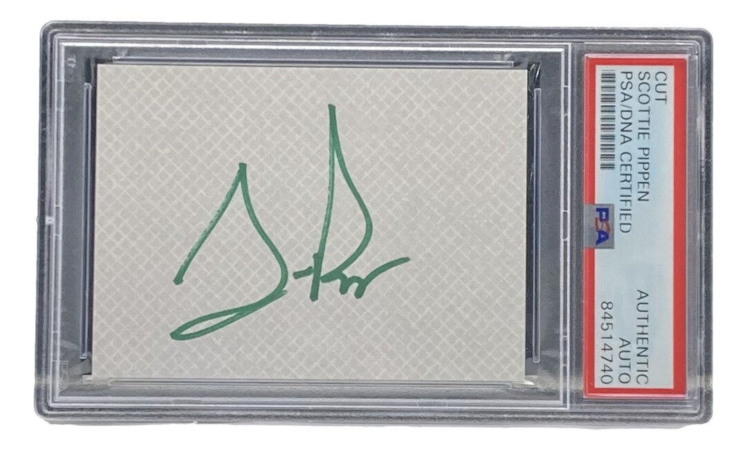 Scottie Pippen Chicago Bulls Signed Cut Signature PSA/DNA 84514740 - Etsy