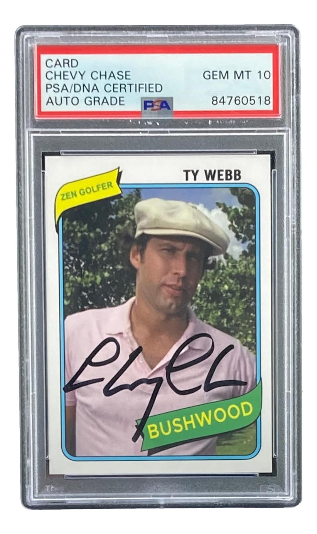 Chevy Chase Signed Caddyshack Ty Webb Trading Card PSA/DNA Gem MT 10 - Etsy