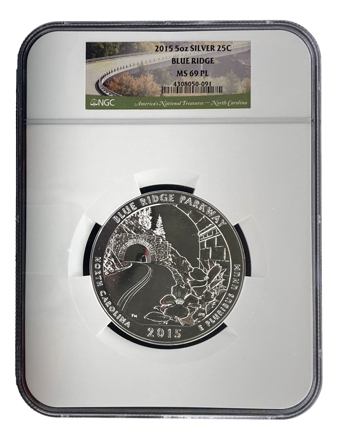 2015 Blue Ridge MS69PL 5oz Silver 25C Coin NGC 4308050-091 - Etsy
