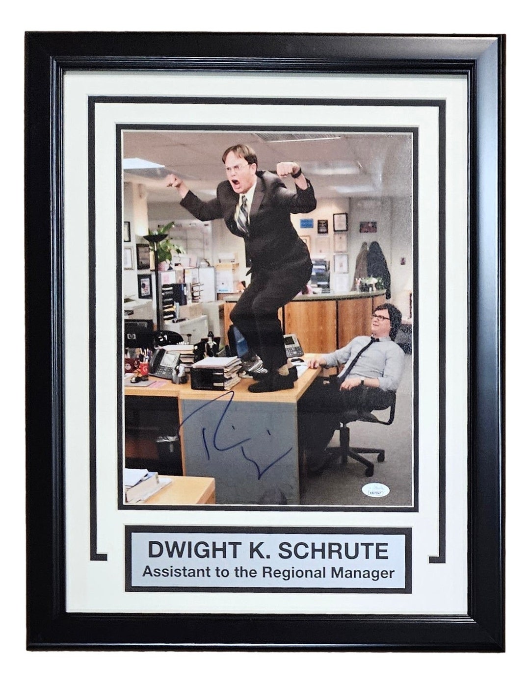 Rainn Wilson Signed Framed 11x14 the Office Dwight Schrute Manager ...