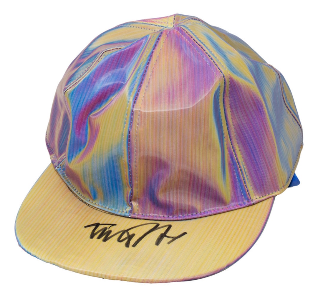 Michael J. Fox Signed Back to the Future Marty Mcfly Holographic Hat ...