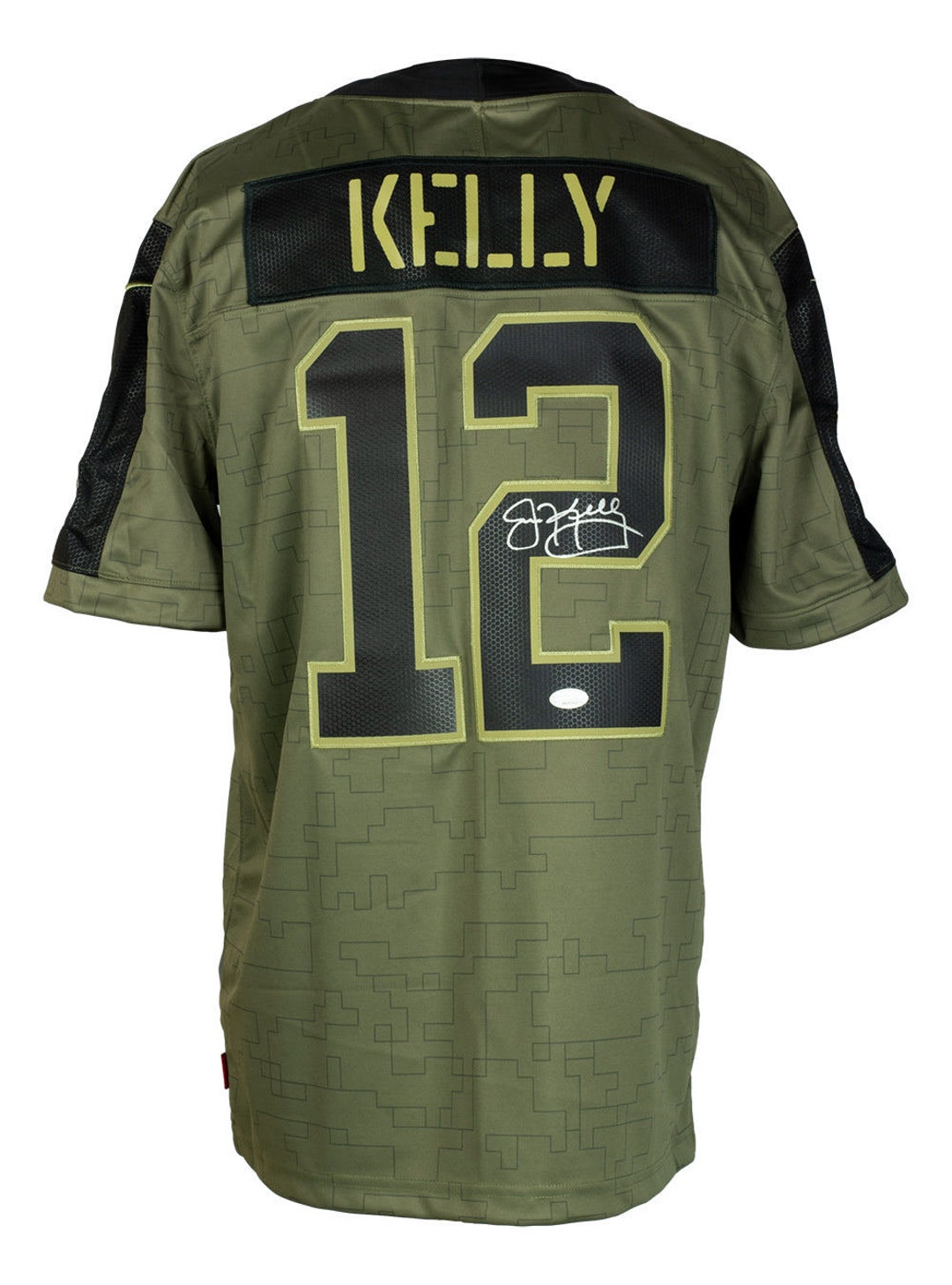 Jim Kelly Signed Buffalo Bills Nike Salute to Service Football Jersey ...