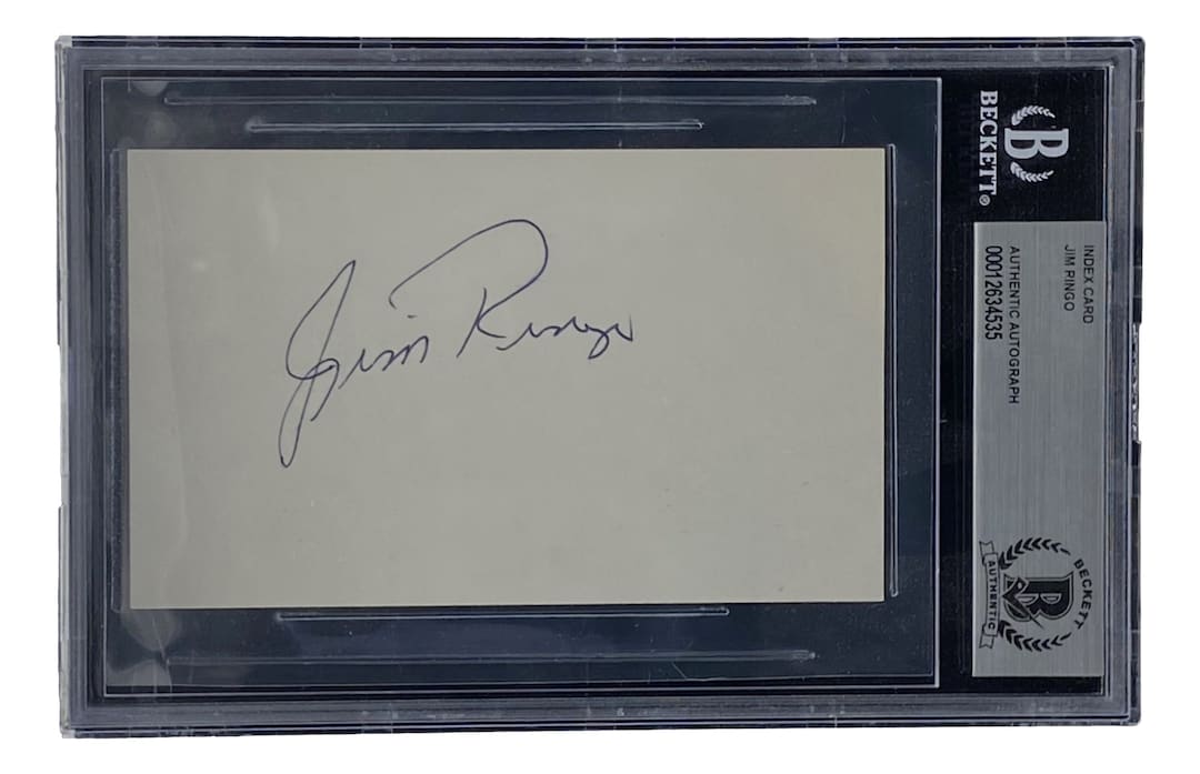 Jim Ringo Green Bay Packers Signed Slabbed Index Card BAS - Etsy