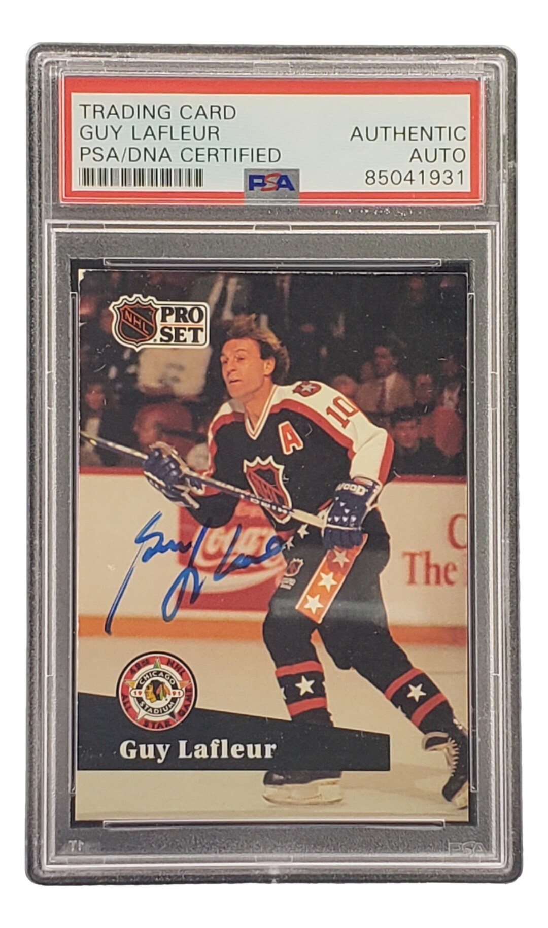 Guy Lafleur Signed 1991 Pro Set 317 Quebec Nordiques Hockey Card PSA ...