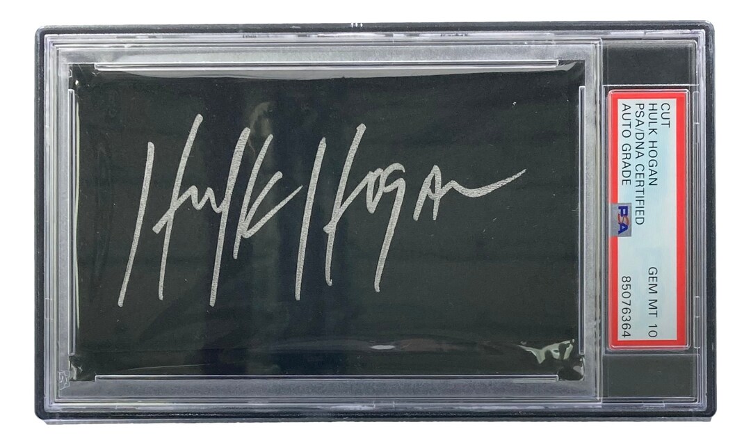 Hulk Hogan Signed Slabbed Wwe Wwf Cut Signature Psa/dna Auto Gem Mt 10 ...