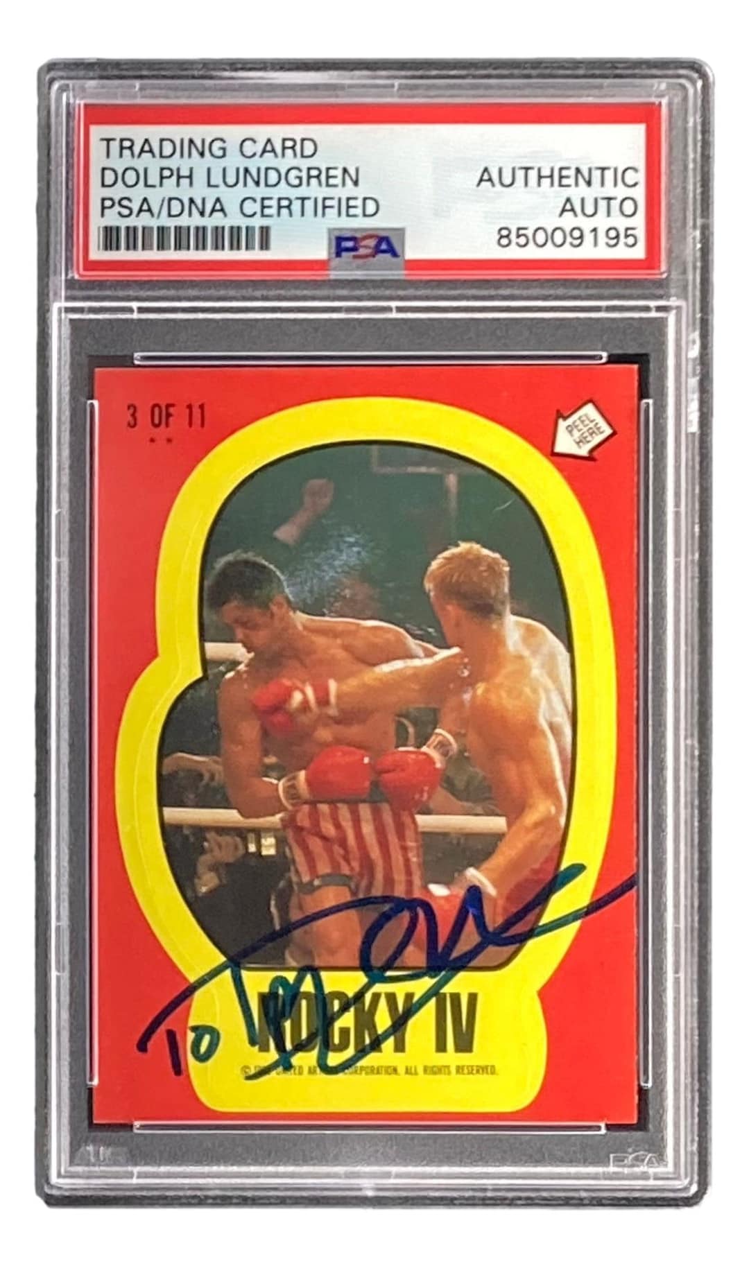 Dolph Lundgren Signed Ivan Drago 1985 Topps 3 Sticker Card PSA/DNA - Etsy