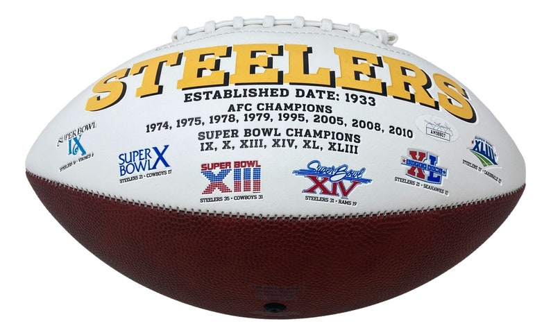 George Pickens Signed Pittsburgh Steelers Full Size Logo Football JSA ...