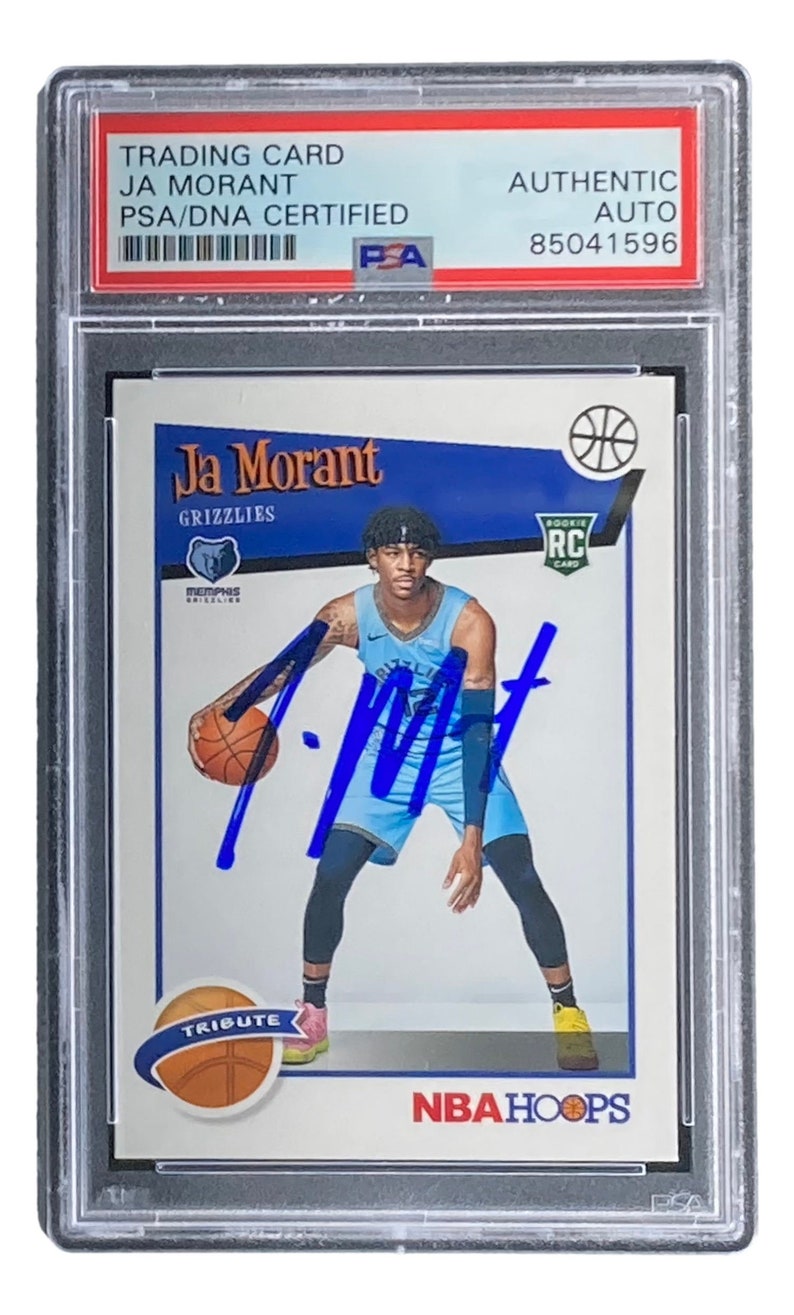 Ja Morant Signed 2019/20 Panini Hoops 297 Grizzlies Rookie Card PSA/DNA ...
