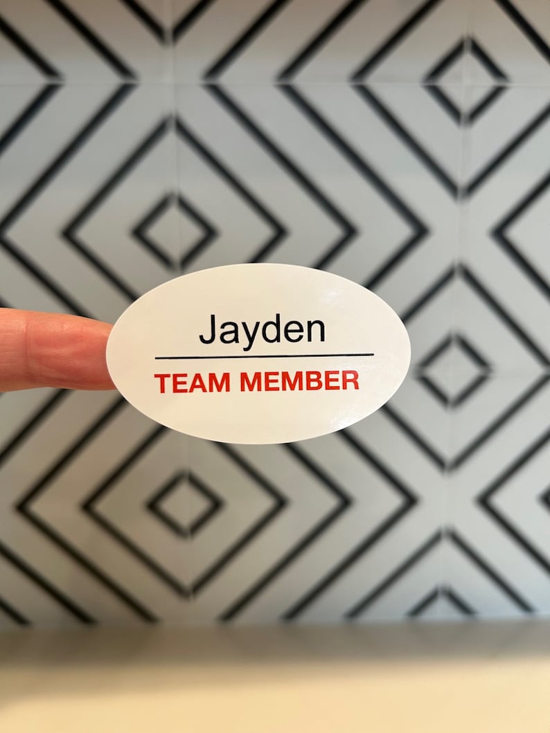 Name Tag Stickers for Target-inspired Party // Sheet of 18 - Etsy