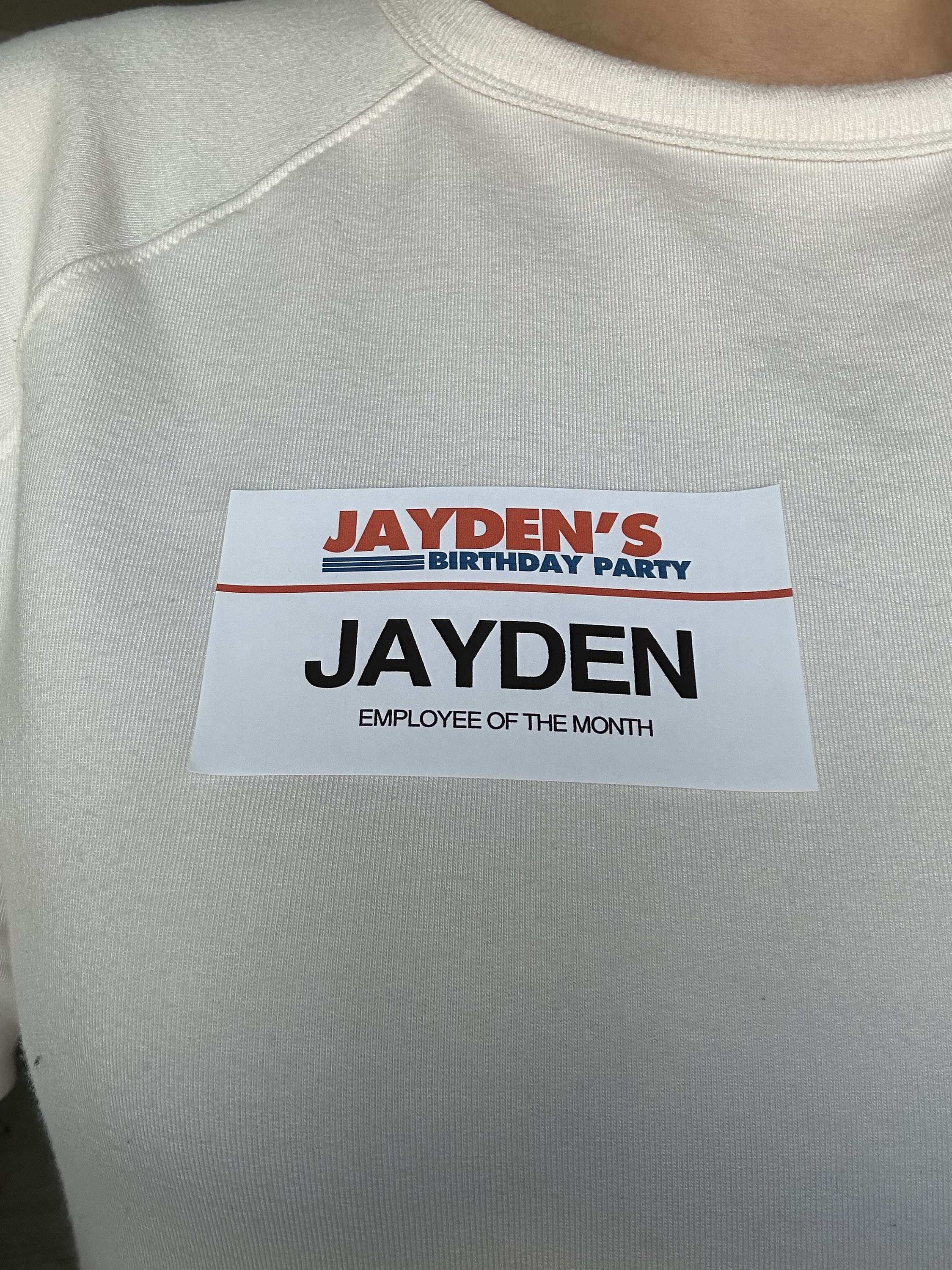 Name Tag Stickers for Costco-inspired Birthday Party // Set of 8 // 3 ...