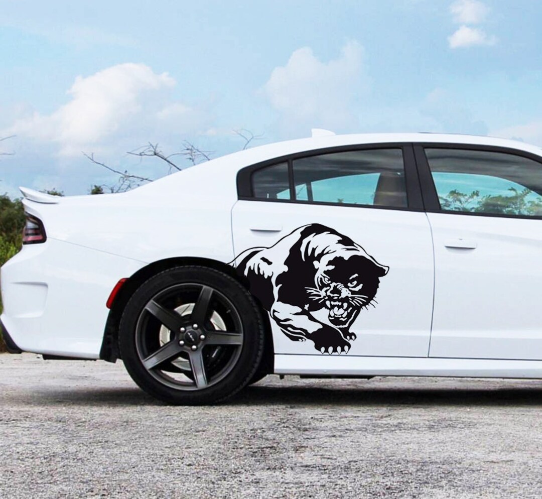 Panther Car Decal Premium Vinyl Removable Rear Bed Side Sticker ...