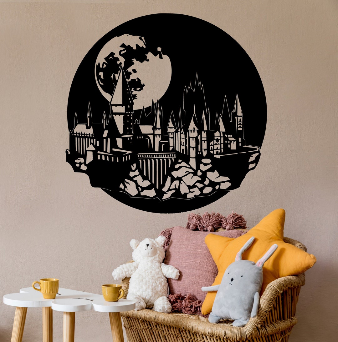 Magic Castle Wall Decal, Wizard Witch Decal, Kids Room Fairytale Décor ...