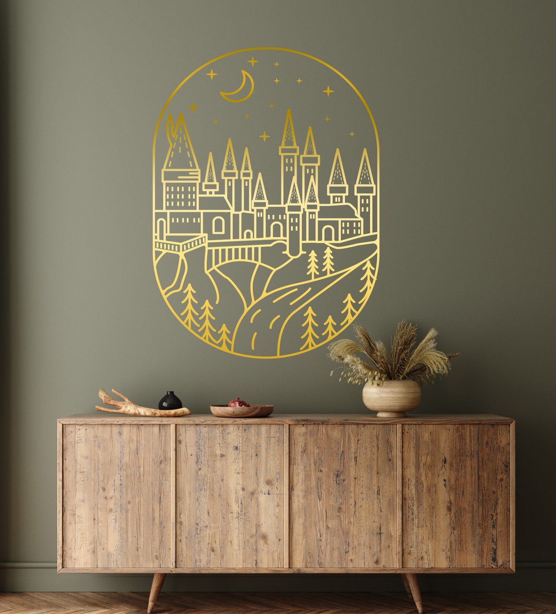 Magic Castle Wall Decal, Wizard Wall Decal, Magic Wall Décor, Nursery ...