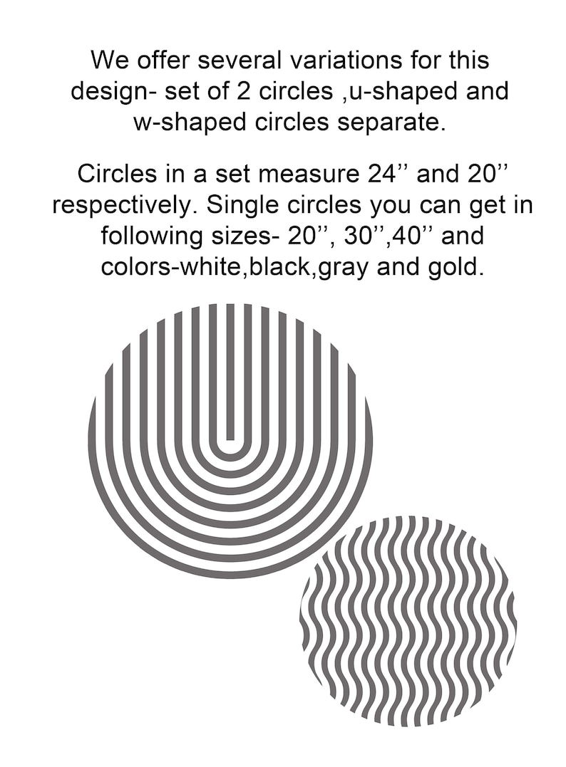 Geometric Pattern Abstract Circles Wall Decal Large Sticker Wall Décor ...