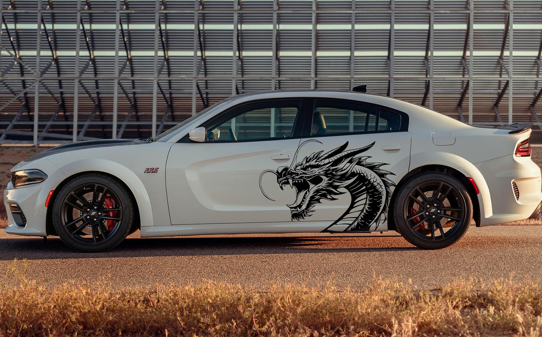 Dragon Decal , Side Car Decal, Large Body Decal , Dragon Head Decal ...