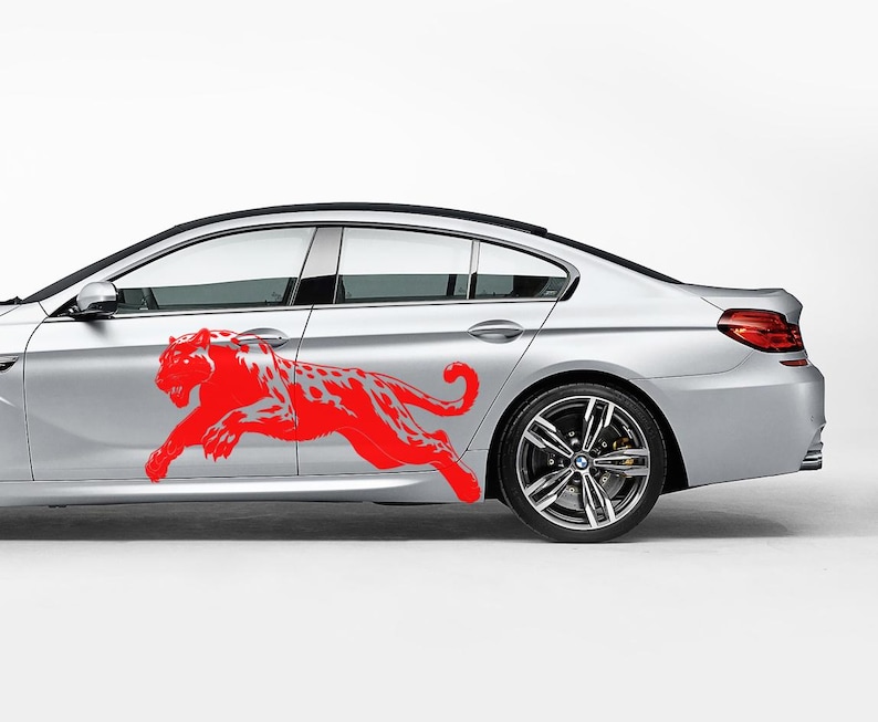 Jaguar Car Decal , Side Car Decal, Wild Cat Decal, Large Body Decal ...