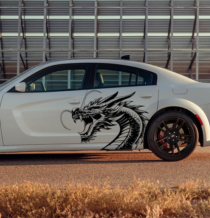 Dragon Decal , Side Car Decal, Large Body Decal , Dragon Head Decal ...