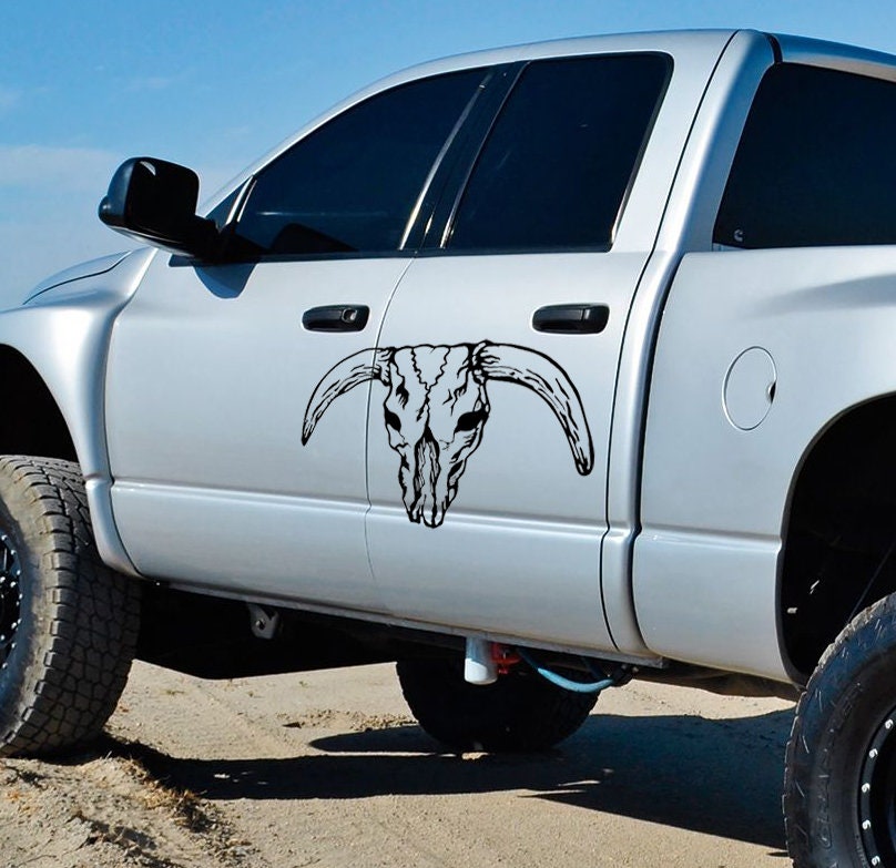 Cow Skull Decal Hood Side Decal Car Truck Vinyl Decal Premium Vinyl ...