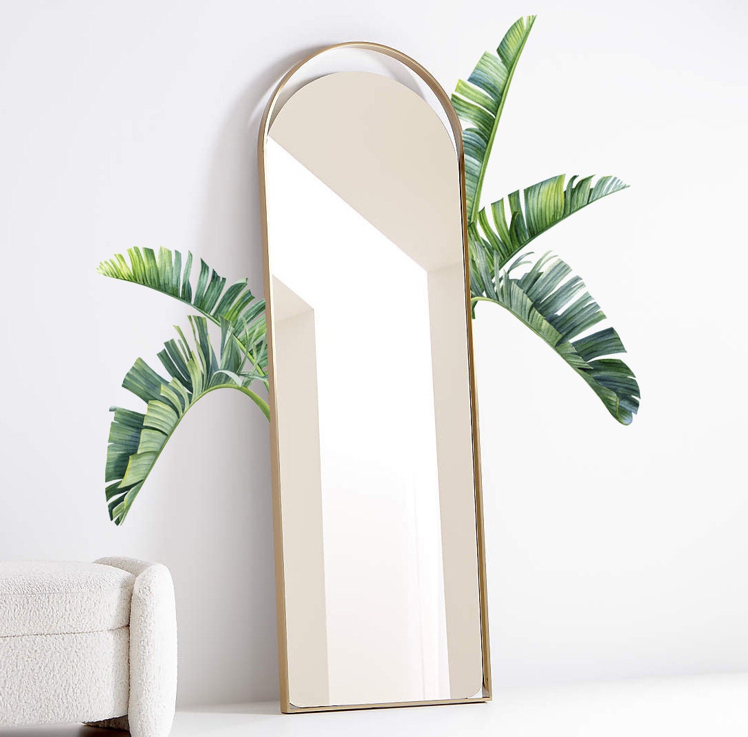 Banana Leaves Decal Tropical Wall Decal Greenery Sticker Décor ...