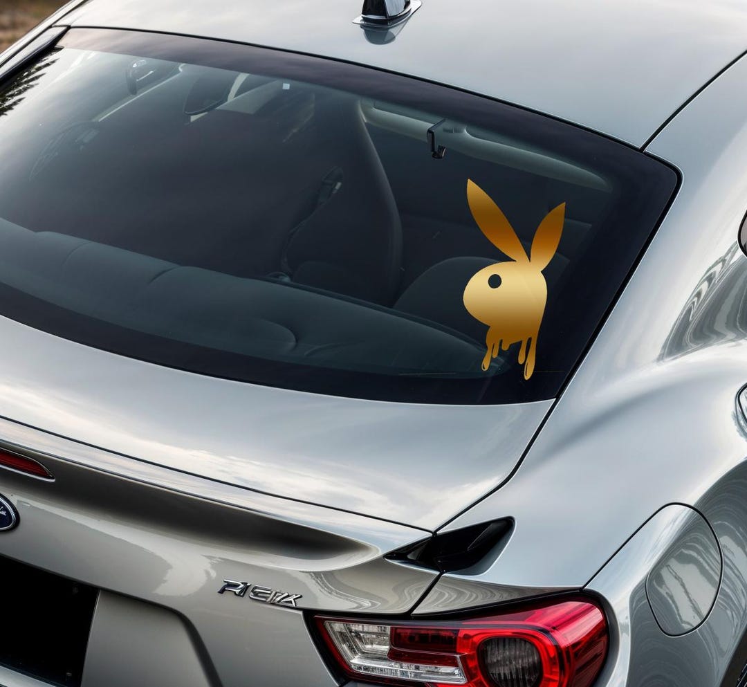 New Drop - Drippy Bunny Car Decal - Bunny Decal- Cute Car Window Decal ...