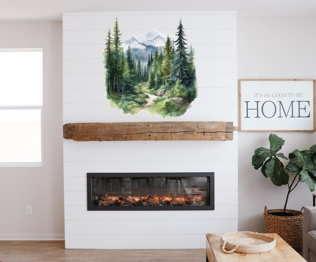 Forest Scenery Wall Decal Mountain Sticker Outdoors Nature Décor ...