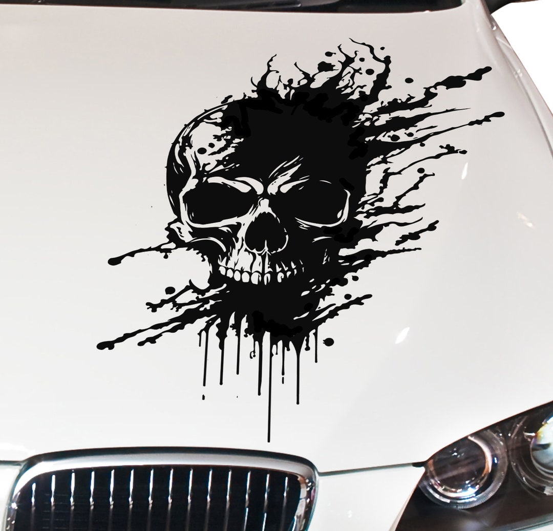 Skull Truck Hood Decal Bed Decals Truck Splash Decals Removable Vinyl ...