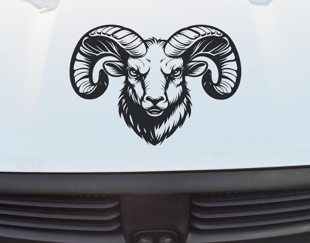 Ram Decal , Truck Hood Decal, Large Hood Decal , Angry Ram Decal ...